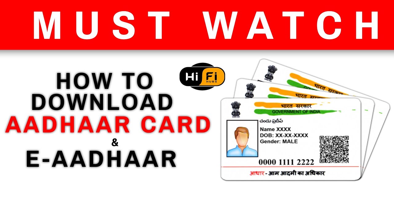 How To Download Aadhaar And E-Aadhaar Card | By UIDAI | Full Explain ...