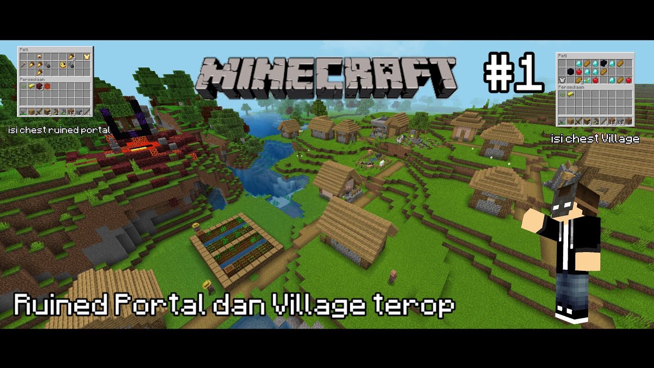 RUINED DAN VILLAGE TEROP - MINECRAFT SURVIVAL INDONESIA EP1 #minecraft ...