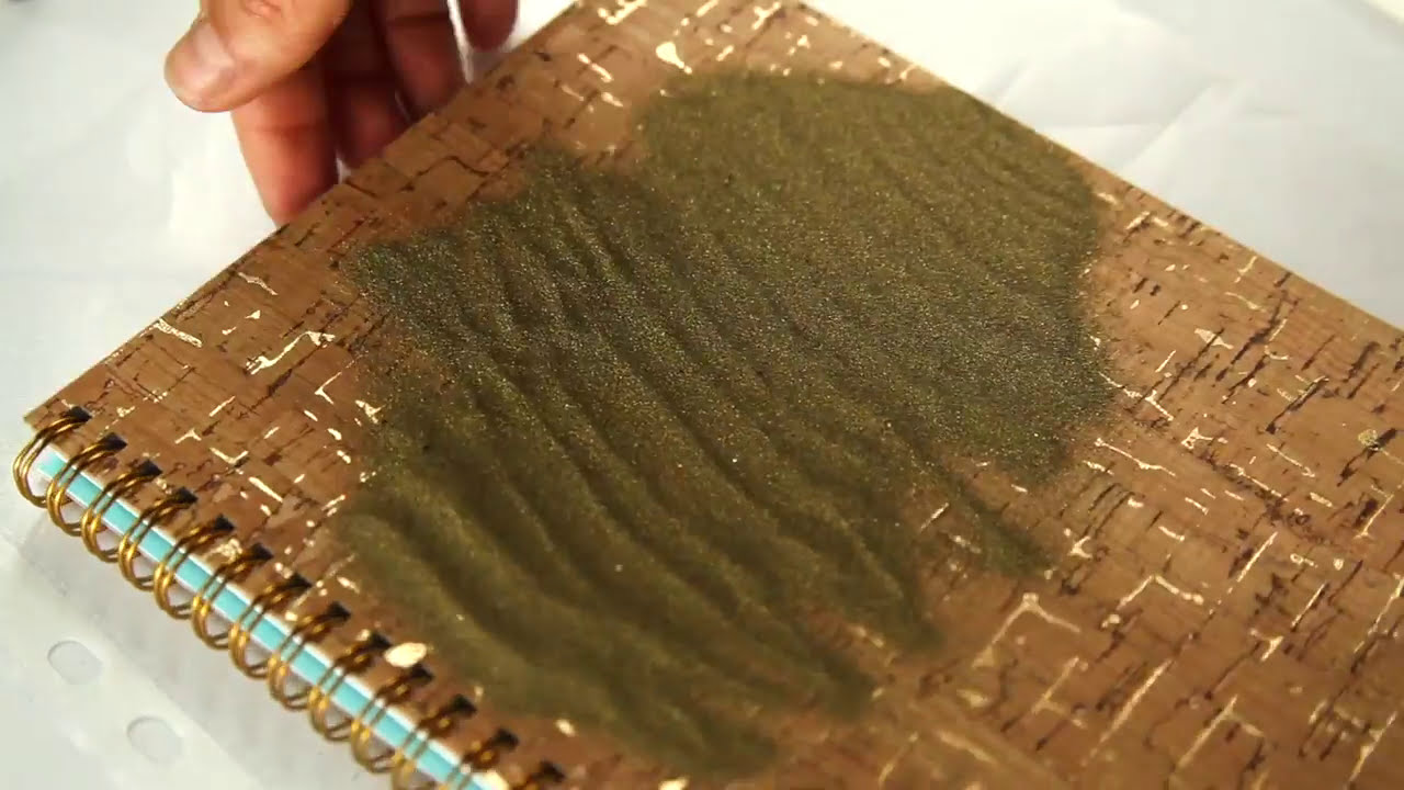 Gold embossing on a cork journal, The Aloha Studios - YouTube