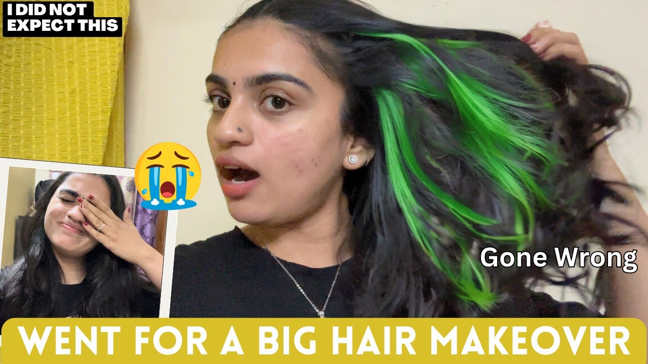 Huge Hair makeover gone wrong | Hair Colour Transformation at Salon | He applied wrong colour ...