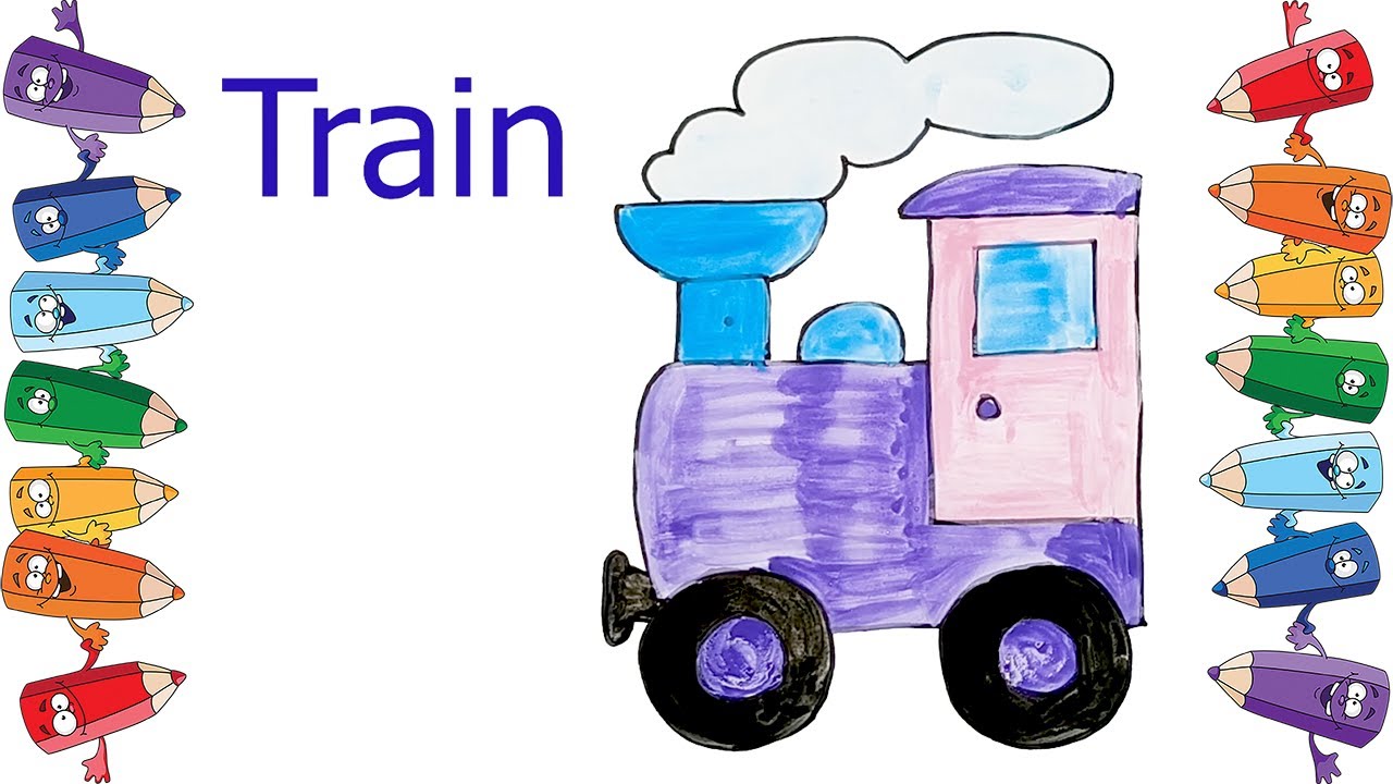 A train Draw together Learning car names Поезд Рисуем вместе Учим ...