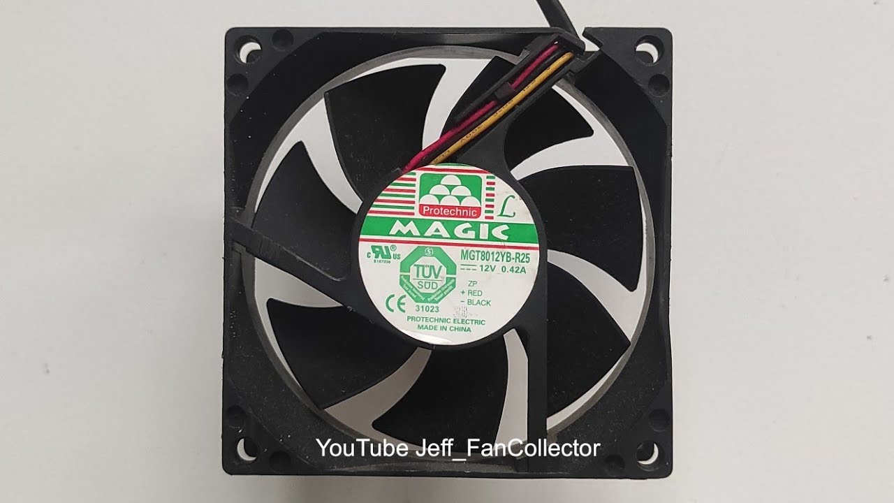 Protechnic Magic Fan MCT8012Y8-R25 12V 0.42A 4000rpm 3wire 8025 Protechnic Electric Made in ...