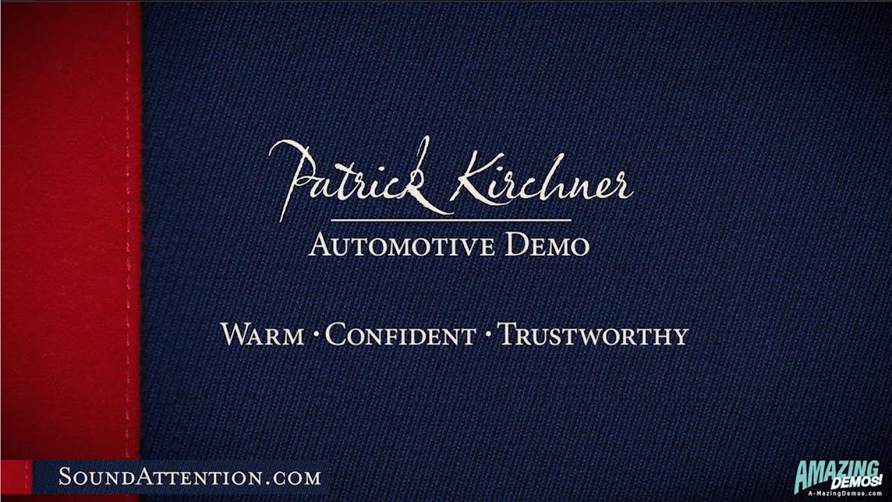 Patrick Kirchner Male Voiceover Automotive Demo 2020 - YouTube