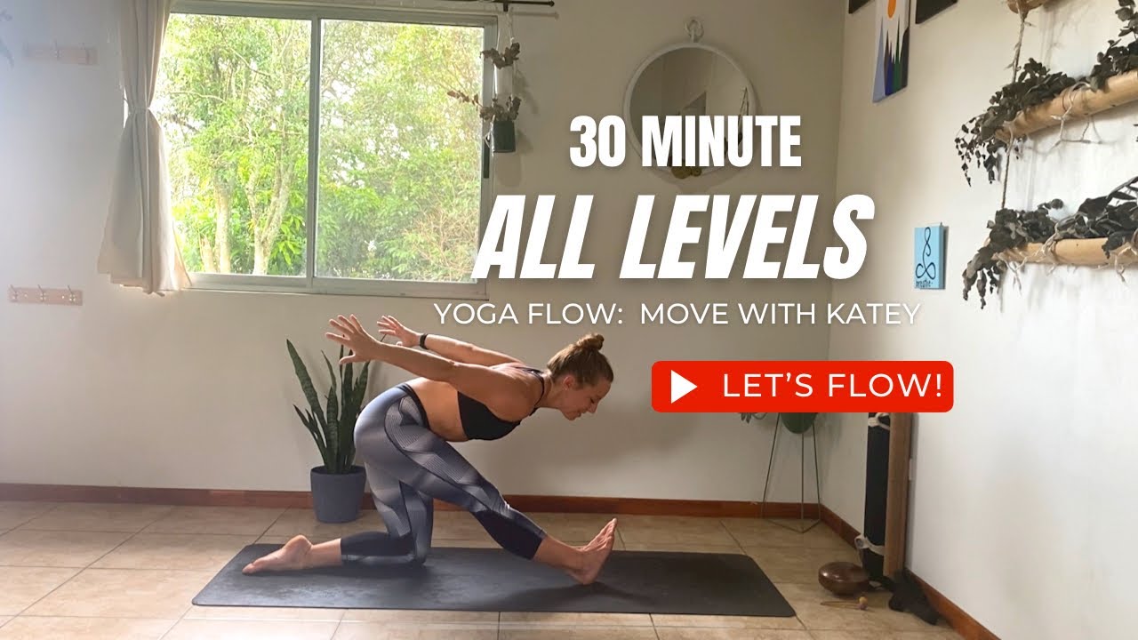 All Levels Energizing Vinyasa Yoga Flow • 30 Minutes - YouTube