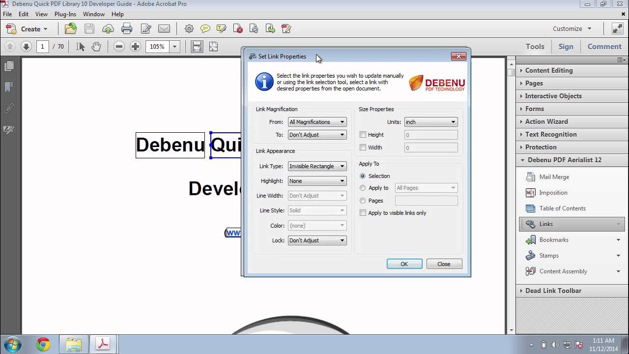 Change magnification to Inherit Zoom for PDF links - YouTube