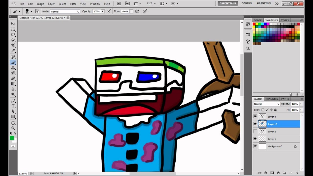 Minercraft Speed Art Bashurverse - YouTube