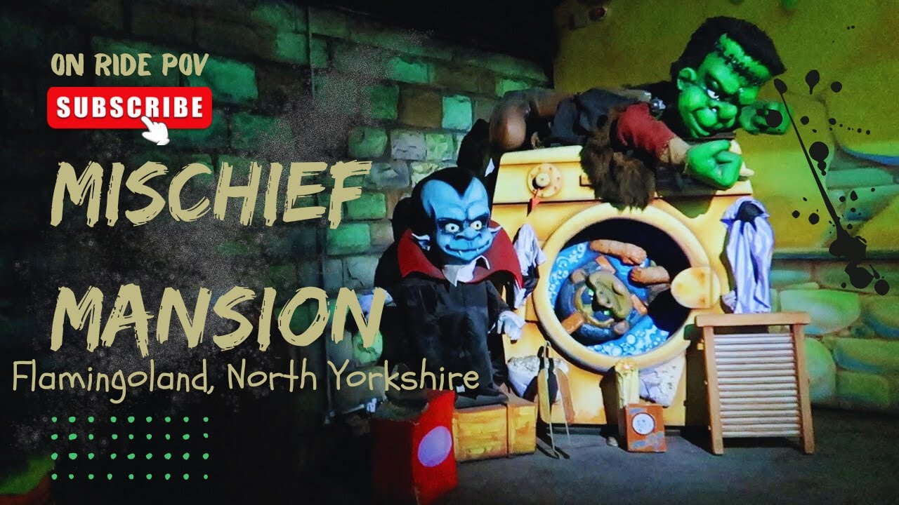 Mischief Mansion On Ride POV - Flamingo Land - YouTube