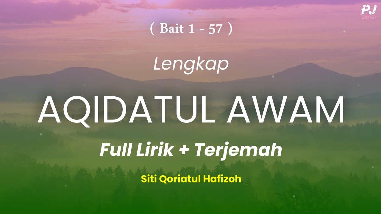 AQIDATUL AWAM - QORI ( COVER ) || Lengkap Lirik Dan Terjemah - YouTube ...