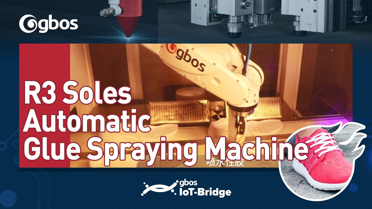 Robot Shoe Soles Auto Glue Spraying Mchine - YouTube