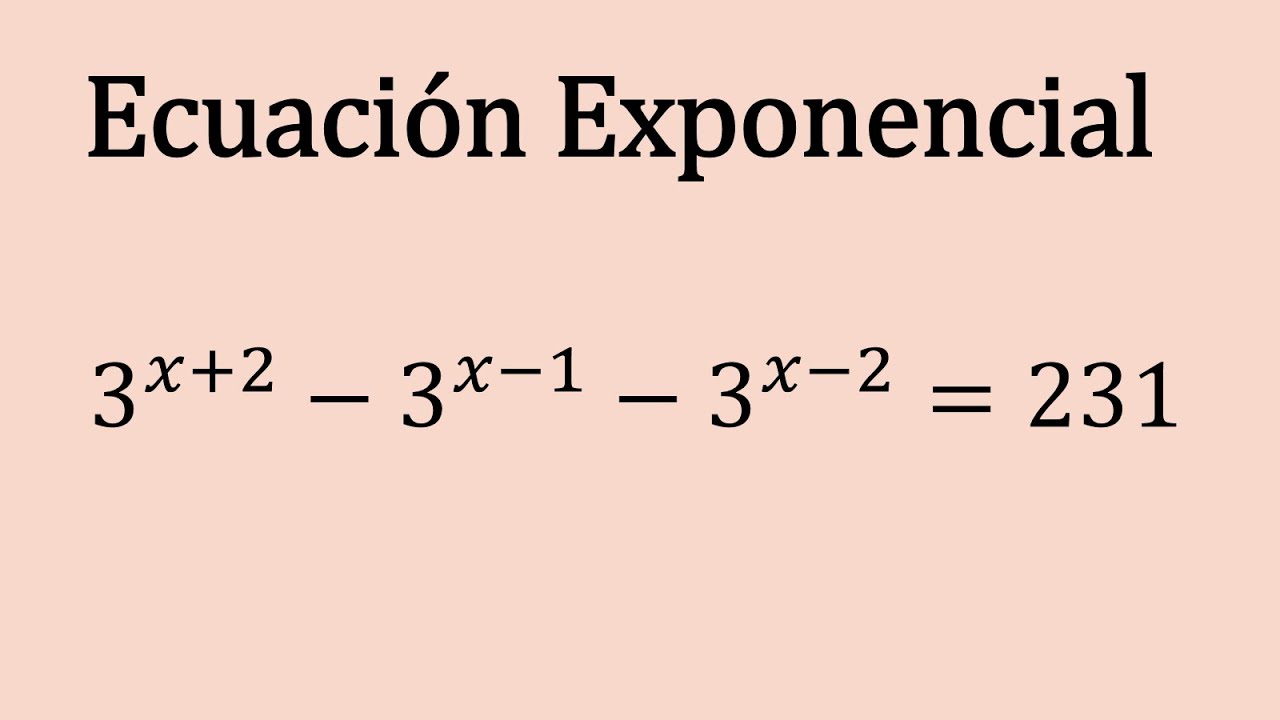Ecuaciones exponenciales con tres términos elevados a x - YouTube