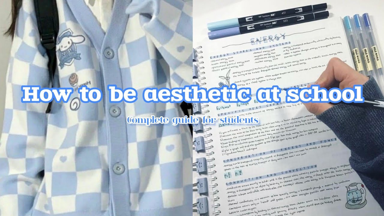 How to be aesthetic at school🎒📚 - YouTube