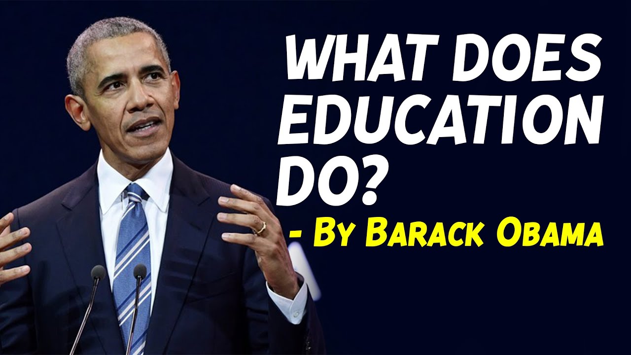 Barak Obama delivers a speech on the importance of education | Barak ...