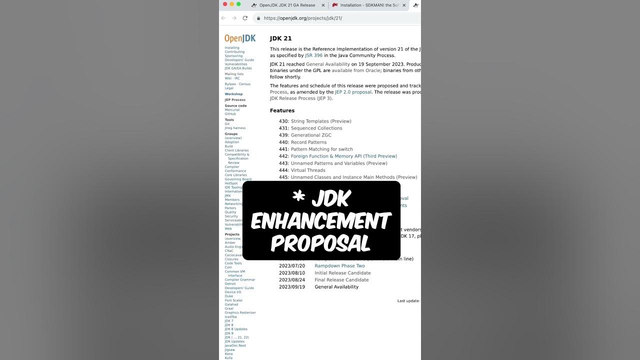 Java 21 includes 15 new JEPs (JDK Enhancement Proposals) - YouTube