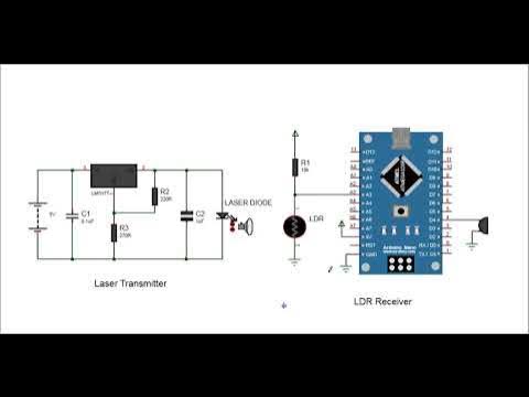Laser Diode & LDR based alarm system using Arduino Nano - YouTube