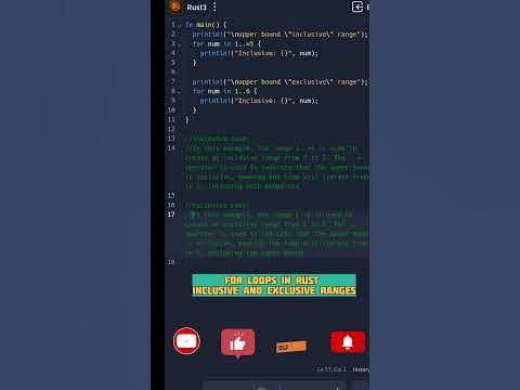 4-Rust programming for loops #rustlang #shorts #trendingshorts #ytshorts #youtubeshorts # ...