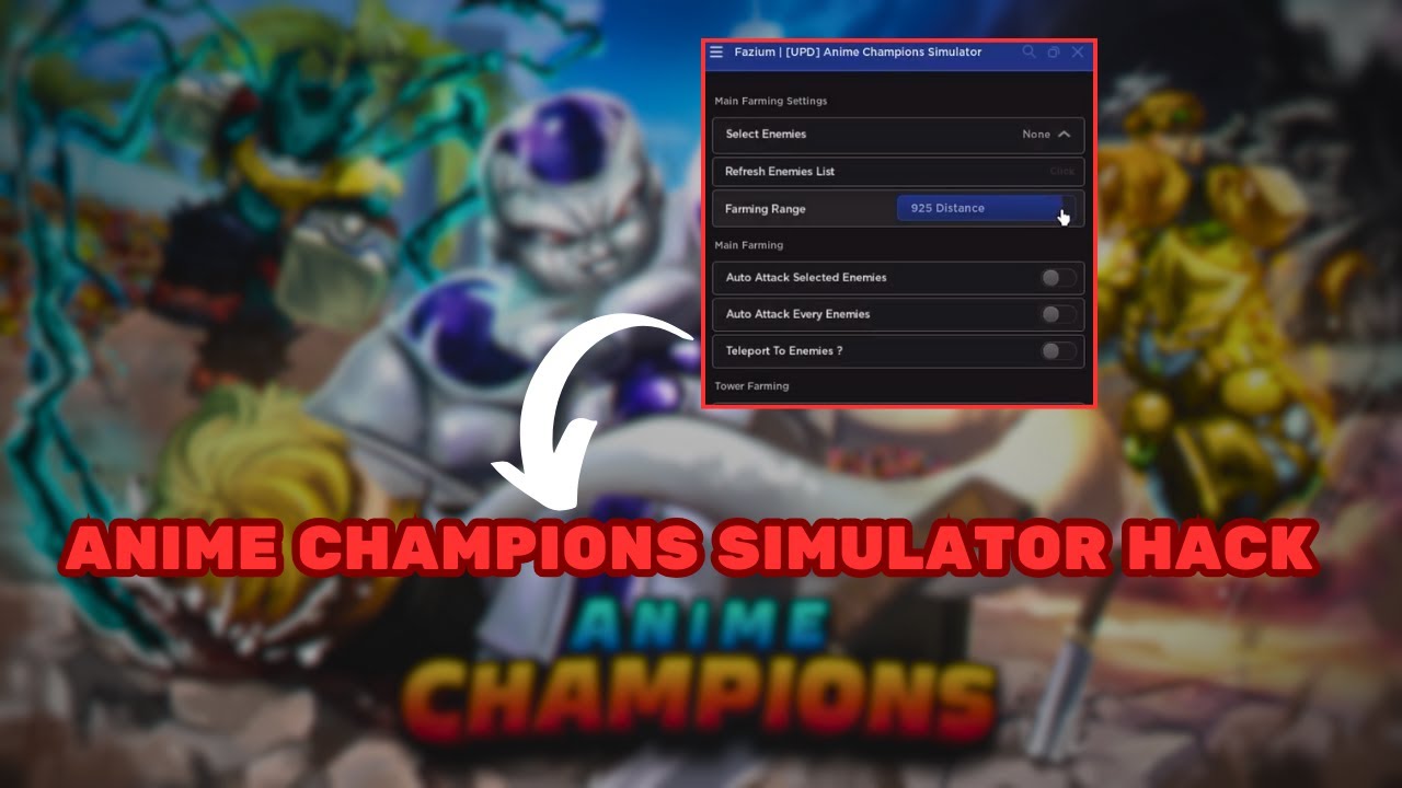 Anime Champions Simulator Hack Script: Auto farm, teleport - YouTube