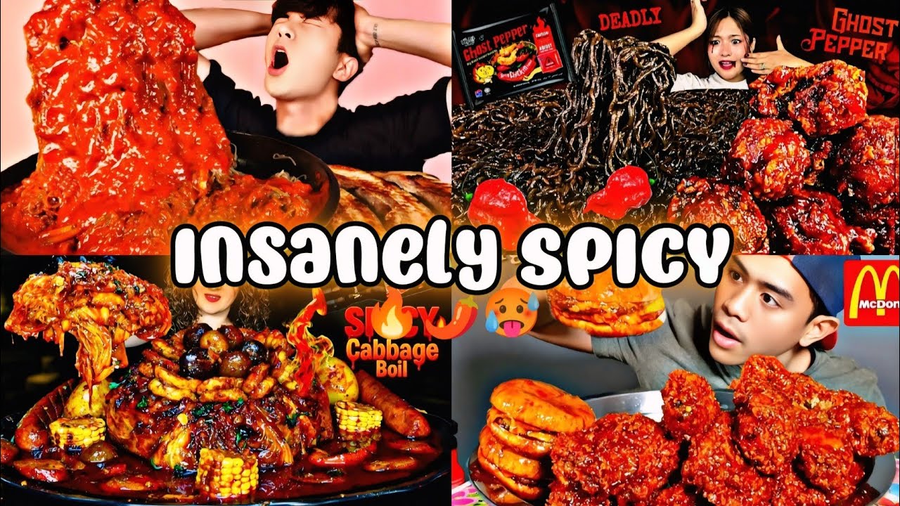 Ultimate Insanely SPICY FOOD MUKBANG ASMR Compilation - YouTube