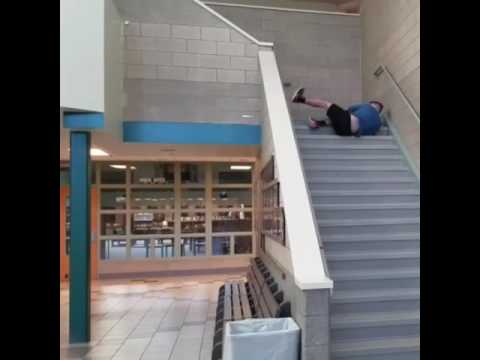 FALLING DOWN STAIRS AT SCHOOL! - YouTube