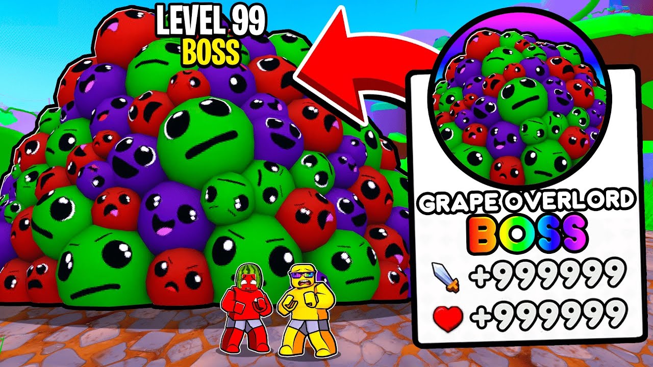 Roblox Garden Fight Unlocking the GRAPE BOSS - YouTube