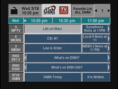Dish Network Guide Interface (3-18-2009) [HQ] - YouTube