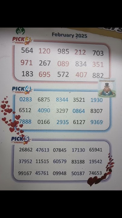 February Lucky Lottery Numbers 2025 Pick 3 Pick 4 Pick 5 Universal Lucky Lottery Numbers - YouTube