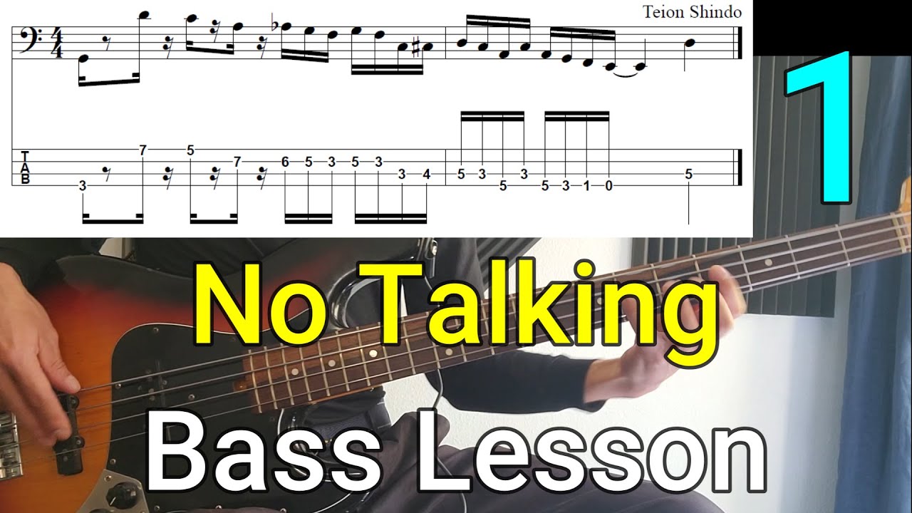 No Talking Bass Lesson ① Funk/ Soul Bass Line - YouTube