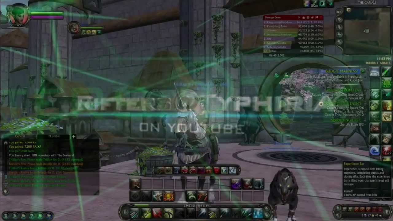 how to turn on percentages on xp / health/ mana/ energy bar in Rift in ...