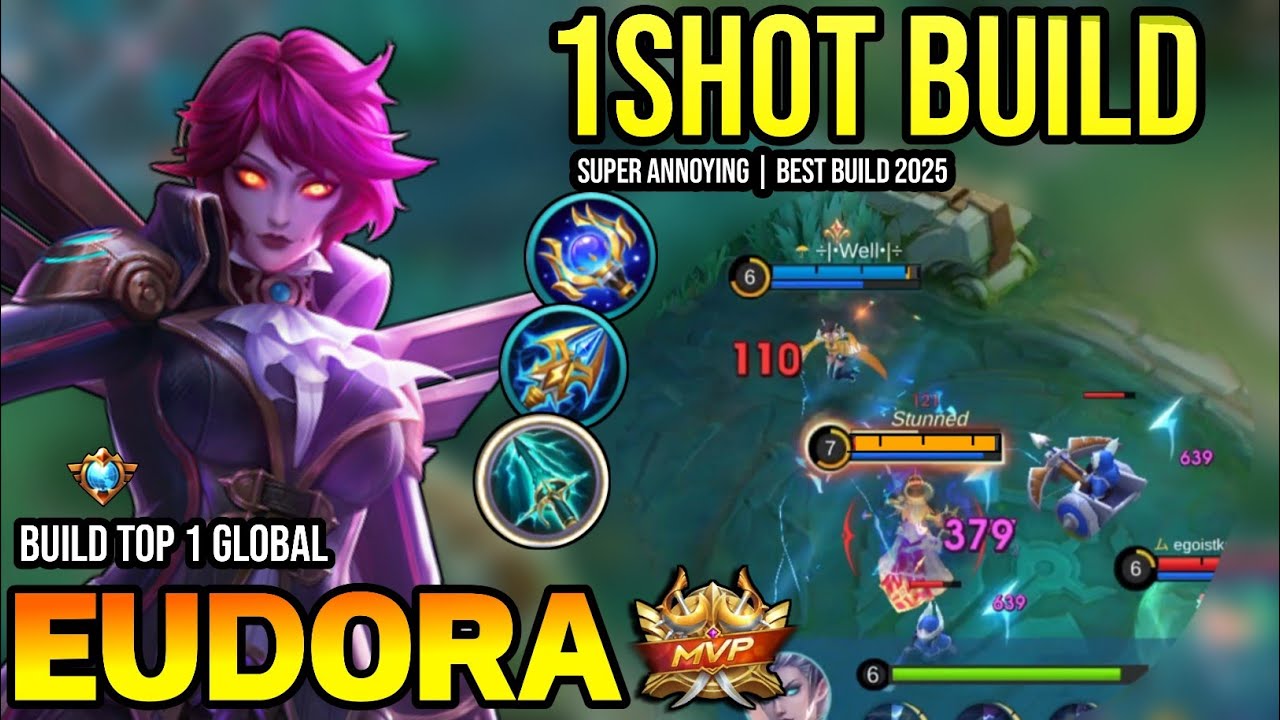 EUDORA BEST BUILD 2025 | BUILD TOP 1 GLOBAL EUDORA GAMEPLAY | MOBILE ...