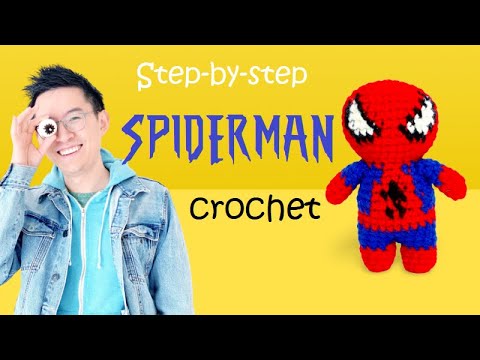How to Crochet Spider-man - Amigurumi Spider man - YouTube