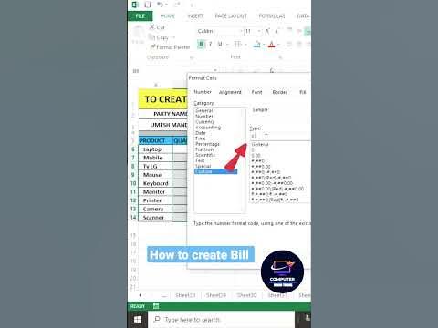 how to calculate bill in excel #microsoft #msexcel #short - YouTube
