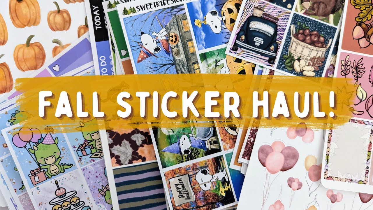 FALL STICKER HAUL 2022 | sticker planning 💗#stickerhaul - YouTube