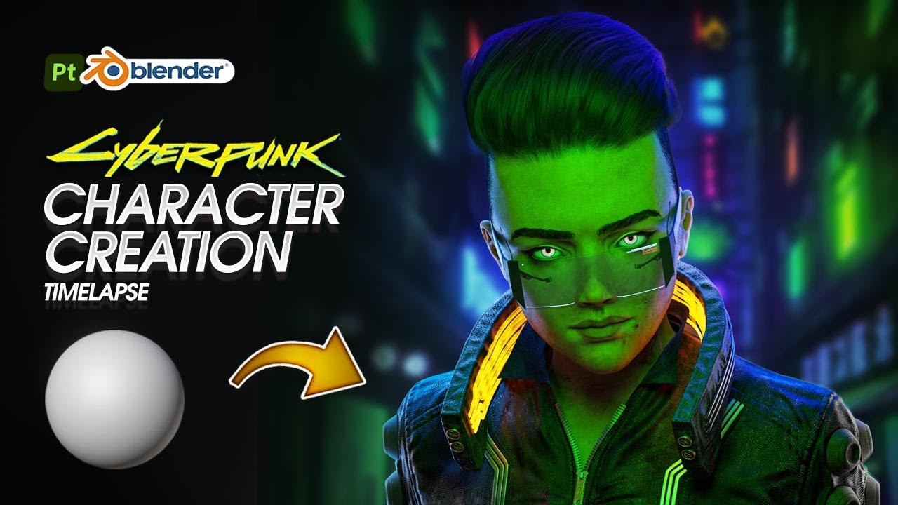 Blender Character Modeling - Cyberpunk girl Full Process in Blender and ...