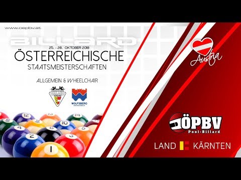 ÖSTM Pool Billard 2018 - 8er Ball - Herren Halbfinale - Maximilian Lechner gg. Thomas Radakovits