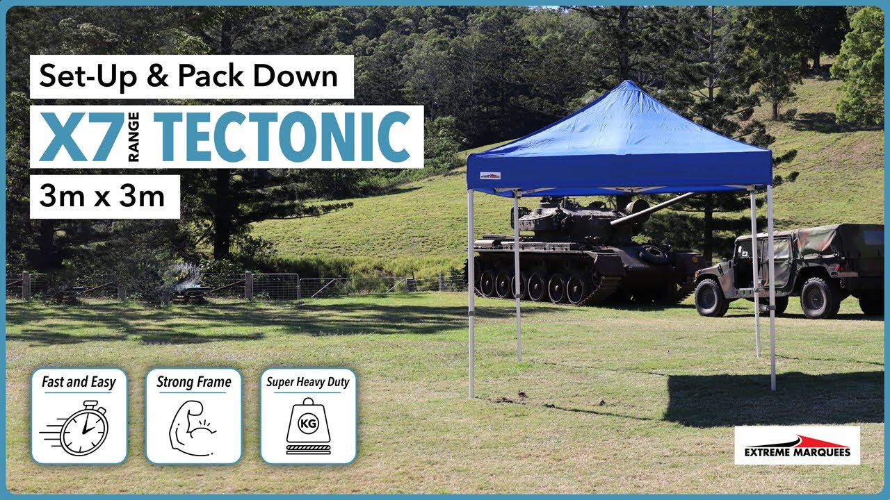 How to Setup and Pack Down an X7 Tectonic 3m x 3m Marquee | Extreme ...