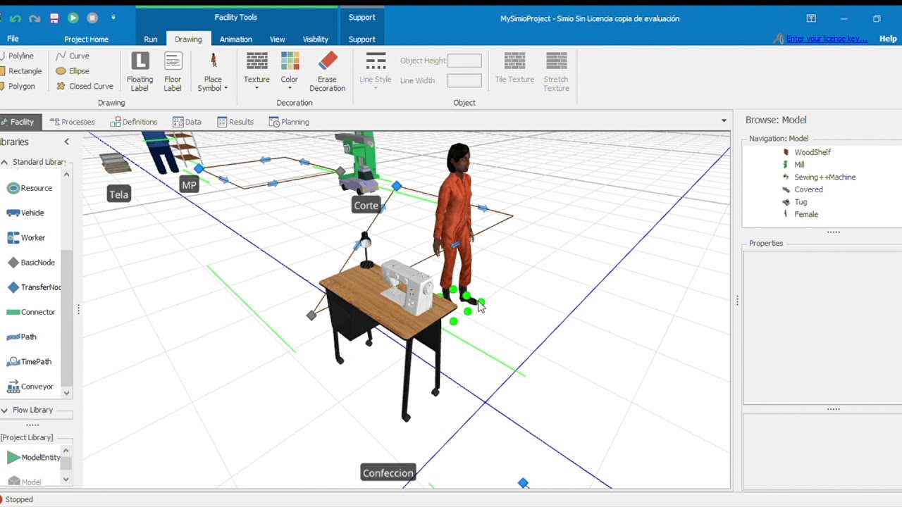 Simulación en SIMIO: Empresa de manufactura y confección de camisas. - YouTube