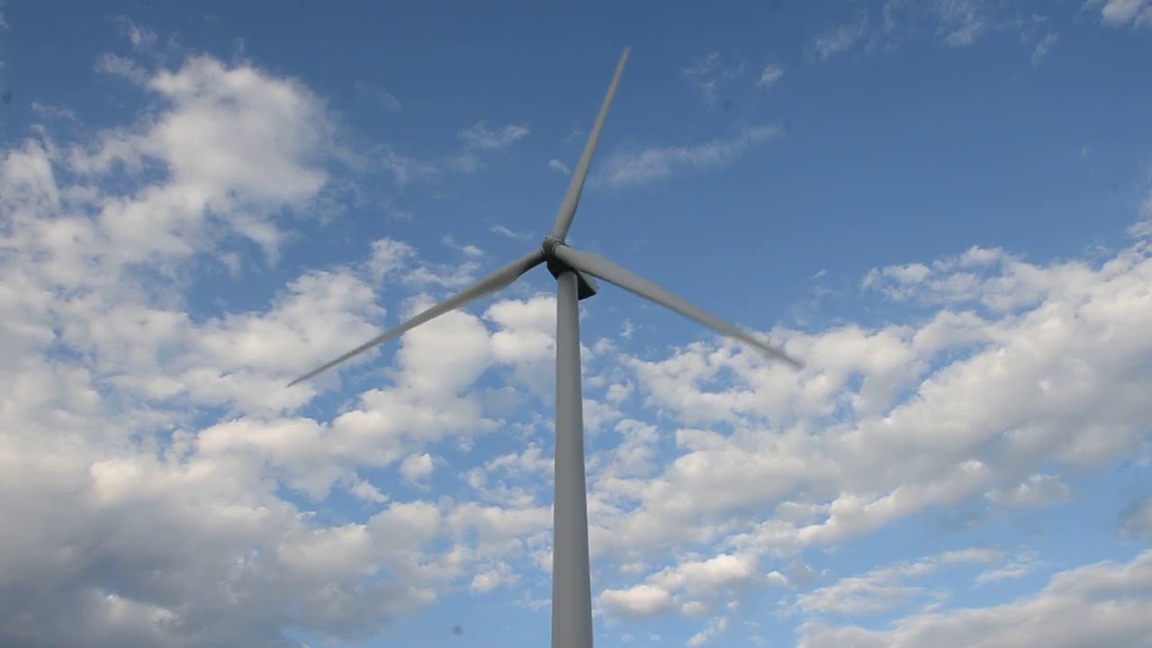 The sound of a modern windmill turbine - YouTube