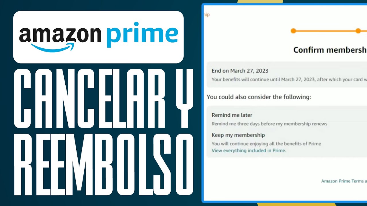 Cómo cancelar Amazon Prime y obtener un reembolso (¡FÁCIL!) - YouTube