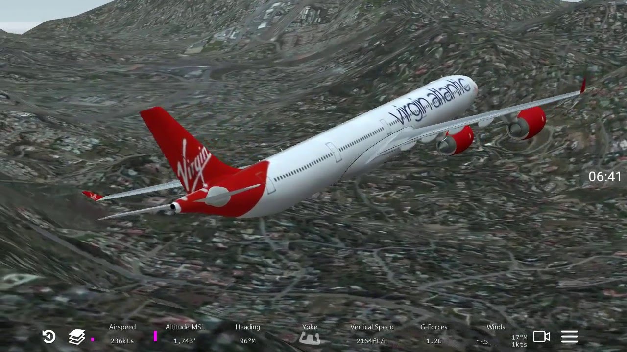 Infinite Flight Airbus A340 flight simulator game play plane takeoff ...