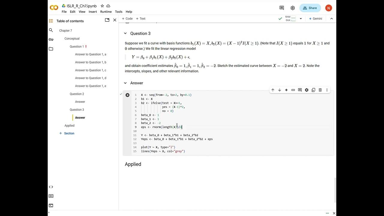 Intro to Statistical Learning (2nd Ed), Solution to Problem 7.3C - YouTube