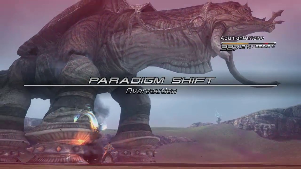 FFXIII - Solo Snow vs Adamantortoise (Stage 9, no Elixir/Genji Glove, 5 ...