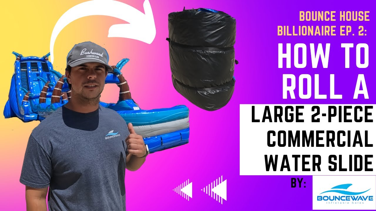 HOW TO ROLL A LARGE WATER SLIDE | Tips & Tricks On Rolling A Large Two ...