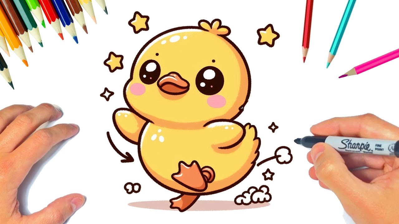 How to Draw a KAWAII DUCKLE 🦆 | Step by Step | EASY Drawing | For KIDS ...