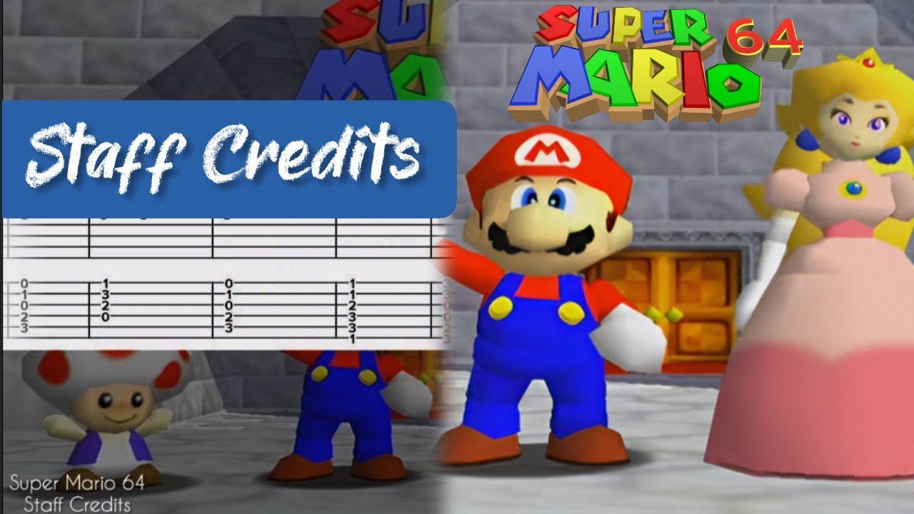 Staff Credits - Super Mario 64 GUITAR TABS - YouTube
