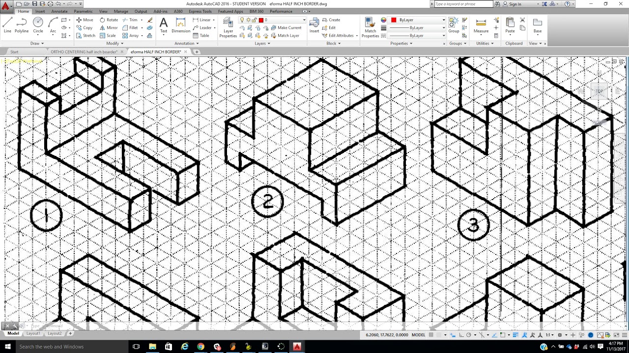 Orthographic projection 1 - YouTube
