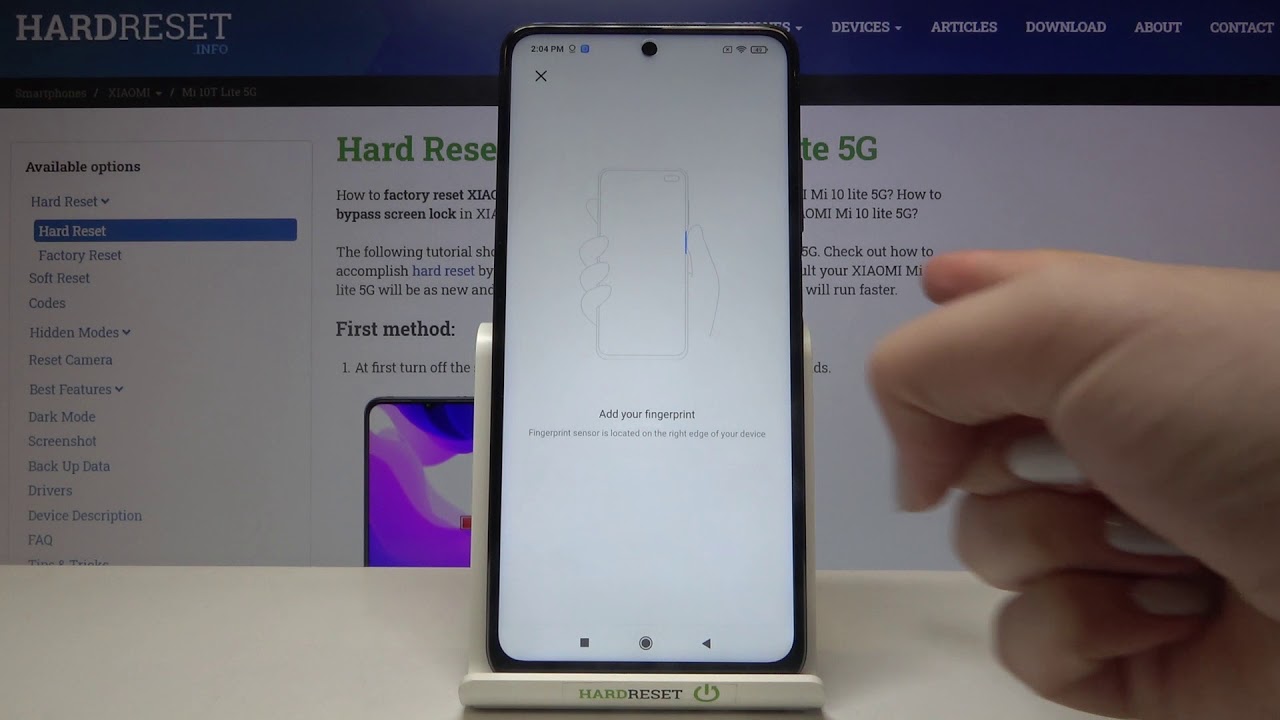 How to Set Fingerprint on XIAOMI Mi 10T Lite 5G – Activate Fingerprint ...