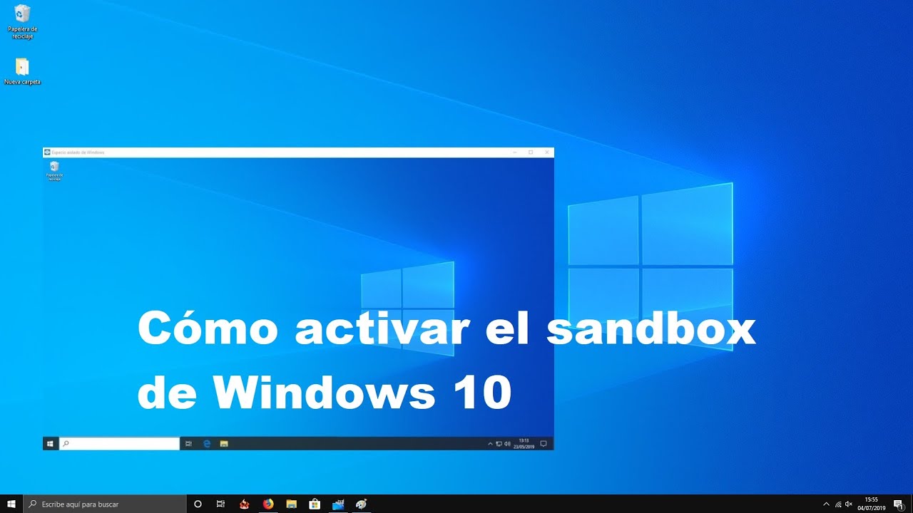Como activar SandBox en Windows 10 - YouTube