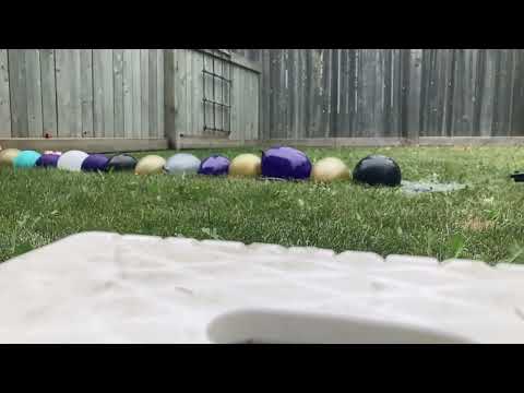 15 water balloons verses a airsoft blowback pistol