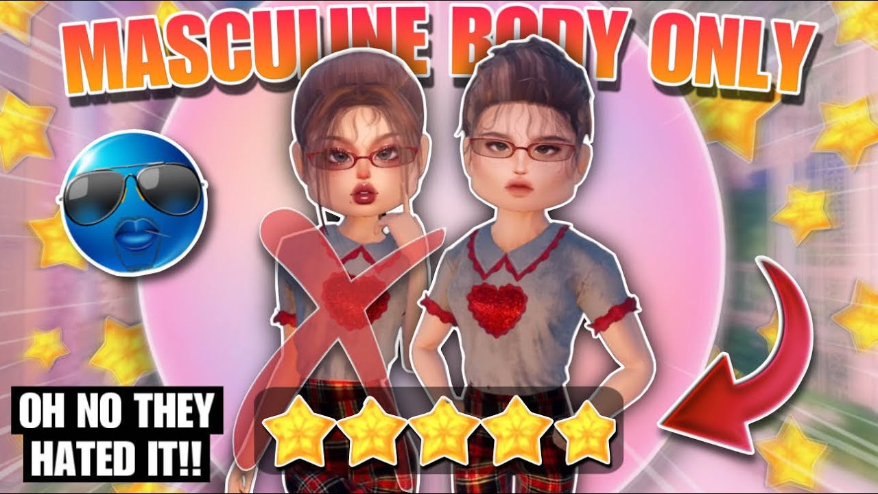 ONLY Using The Masculine Body Type IN *DRESS TO IMPRESS*!! - YouTube