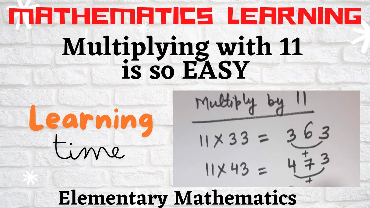 Shortcut Maths technique| Multiplying by 11 trick - YouTube