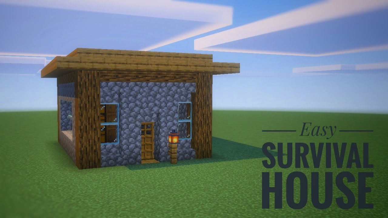 Easy Survival House in Minecraft | Quick & Simple Build Tutorial! - YouTube